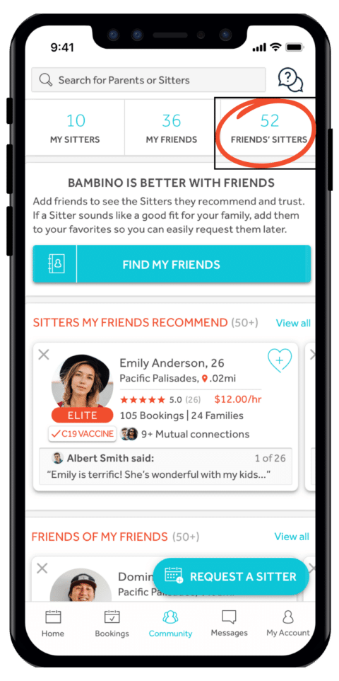 #Find Trusted Babysitters Loved by Friends and Neighbors Now